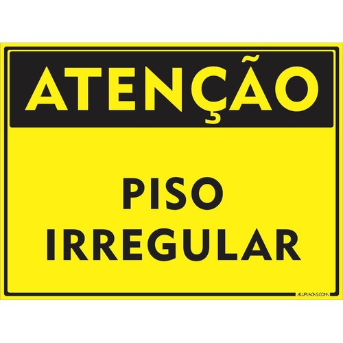 Placa Atenção Piso Irregular 30x20cm Alumínio | Shopee Brasil