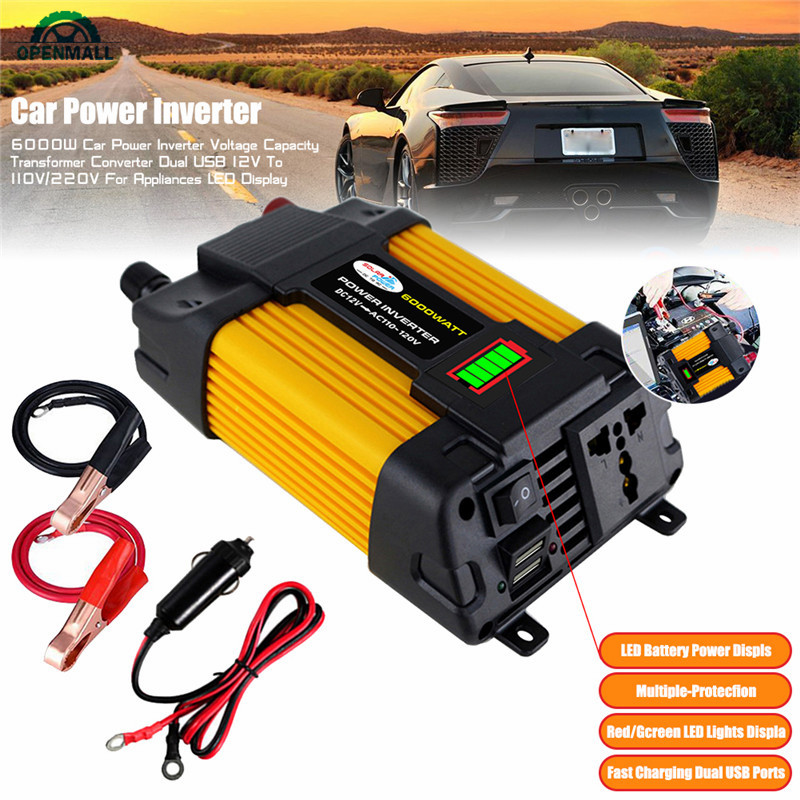 4000w / 6000w Conversor Transformador De Capacidade De Tensão Do Inversor De Energia Do Carro ...