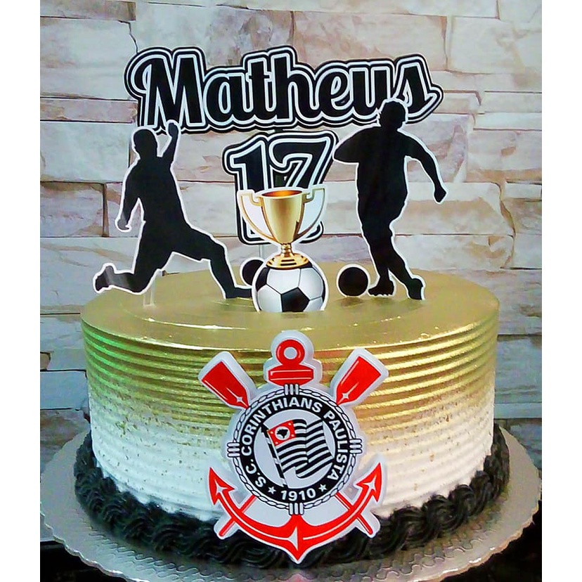 Topo/ Topper de bolo Corinthians | Shopee Brasil