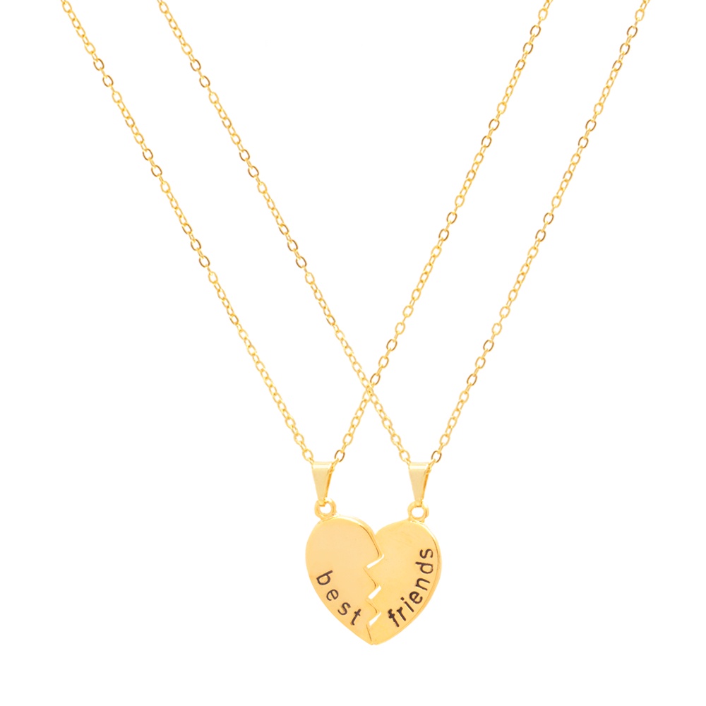 Colar Best Friends Forever Amizade Folheado Ouro 18k - B3 | Shopee Brasil