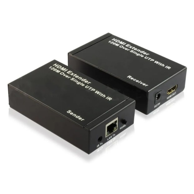 Extensor Hdmi 120 Metros Cat5/cat6 3d 1080p Full Hd | Shopee Brasil