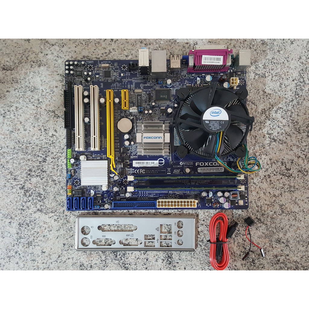 Kit Placa Mãe Foxconn G31mxp + Intel Core2 Duo E8400 + 2gb Ddr2 ...