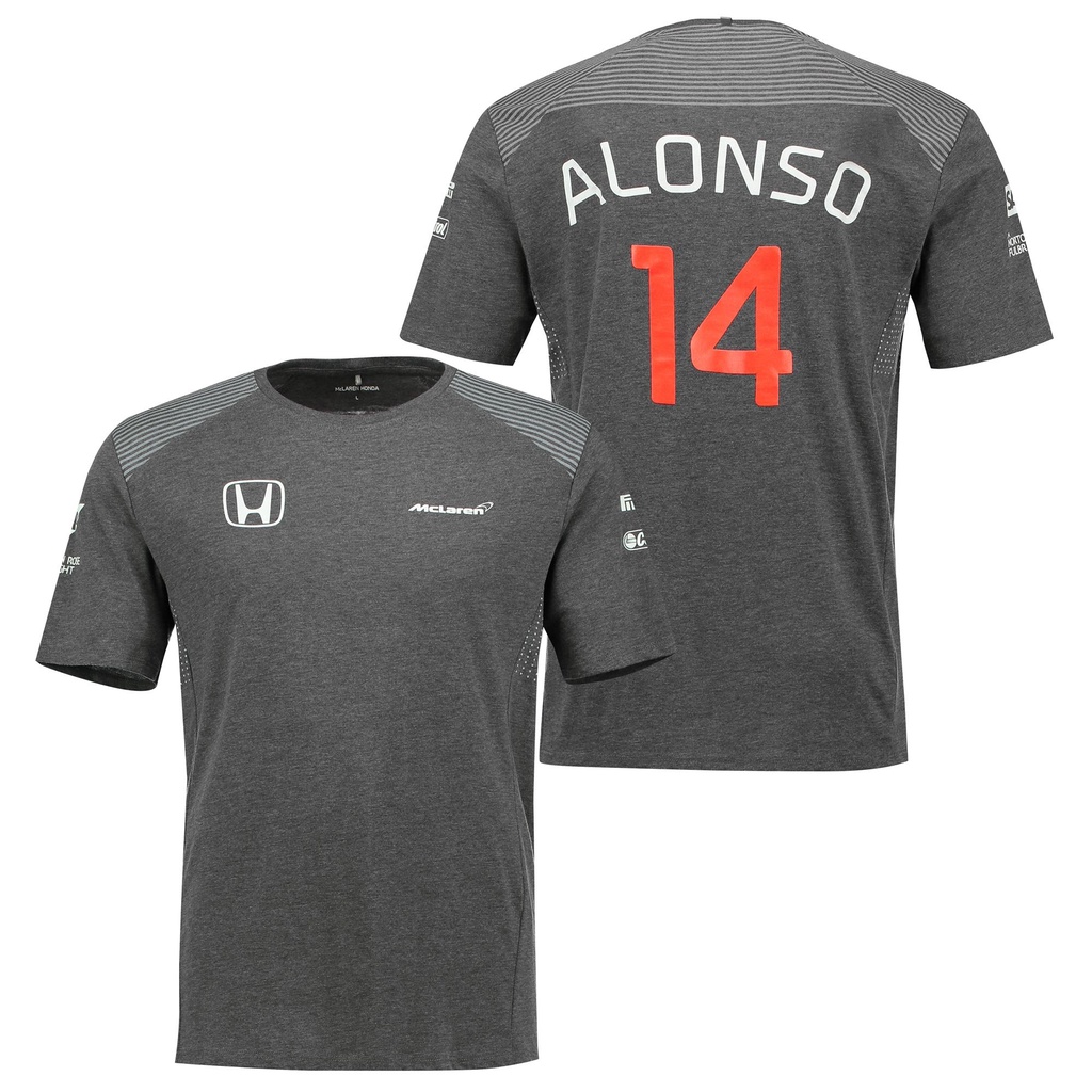 Camiseta Infantil Fórmula 1 Fernando Alonso Team Cinza | Shopee Brasil