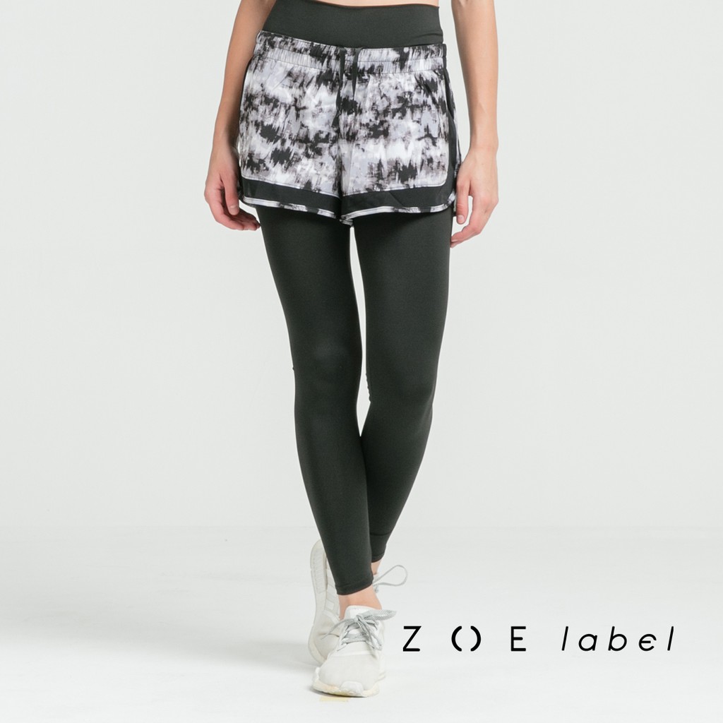 Zoe Label Brett Shorts Impressos Cinza | Shopee Brasil