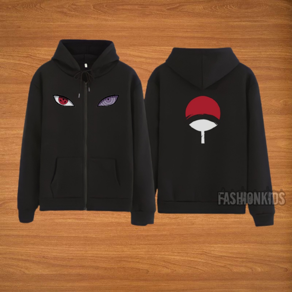 Jaqueta Suéter Com Capuz Infantil ANIMER NARUTO LOGO SASUKE UCHIHA ...