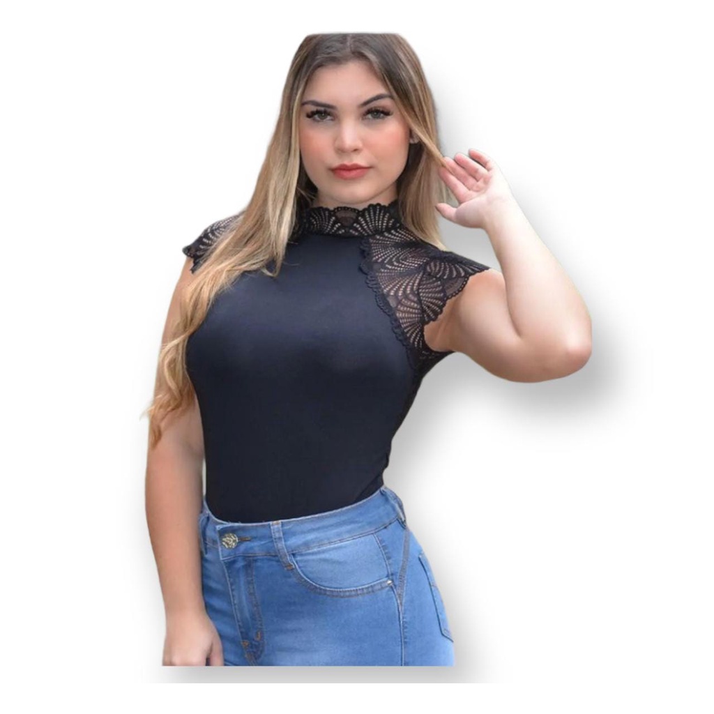 Body manguinha renda fenda gota costas | Shopee Brasil