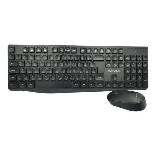 Kit Teclado e Mouse Sem Fio Multilaser USB / ABNT2 TC244 Praticidade ...