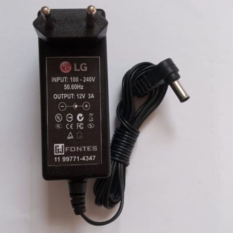 Fonte 12v 3a bivolt para monitores LG Flatron | Shopee Brasil Fonte 12v 3a bivolt para monitores LG Flatron | Shopee Brasil