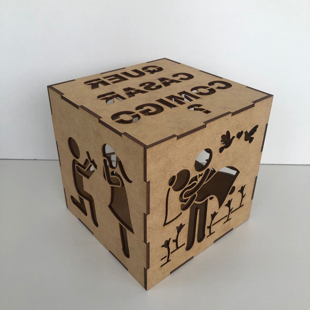 Cubo Box Luminária ´´Quer casar comigo? ´´ para namorados - ou ...