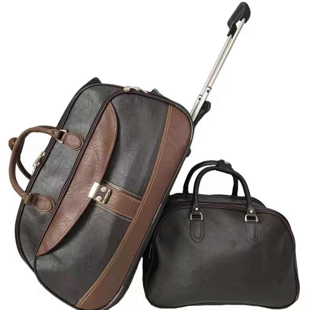 Kit Mala Bolsa Viagem Com Rodinhas Grande E Média | Shopee Brasil