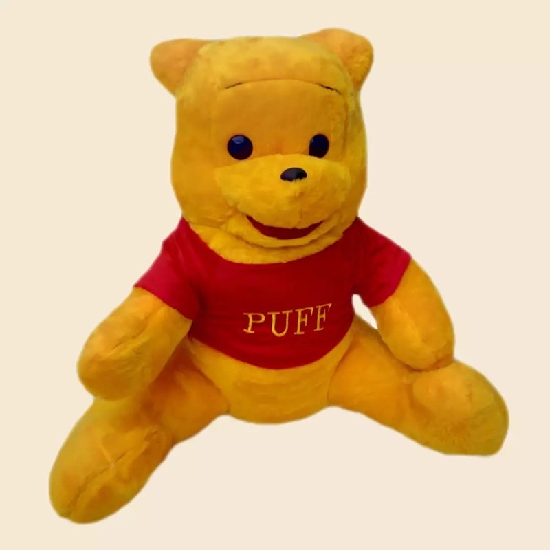 Urso de Pelúcia Puff Gigante 70cm de altura- sentado para presente ...
