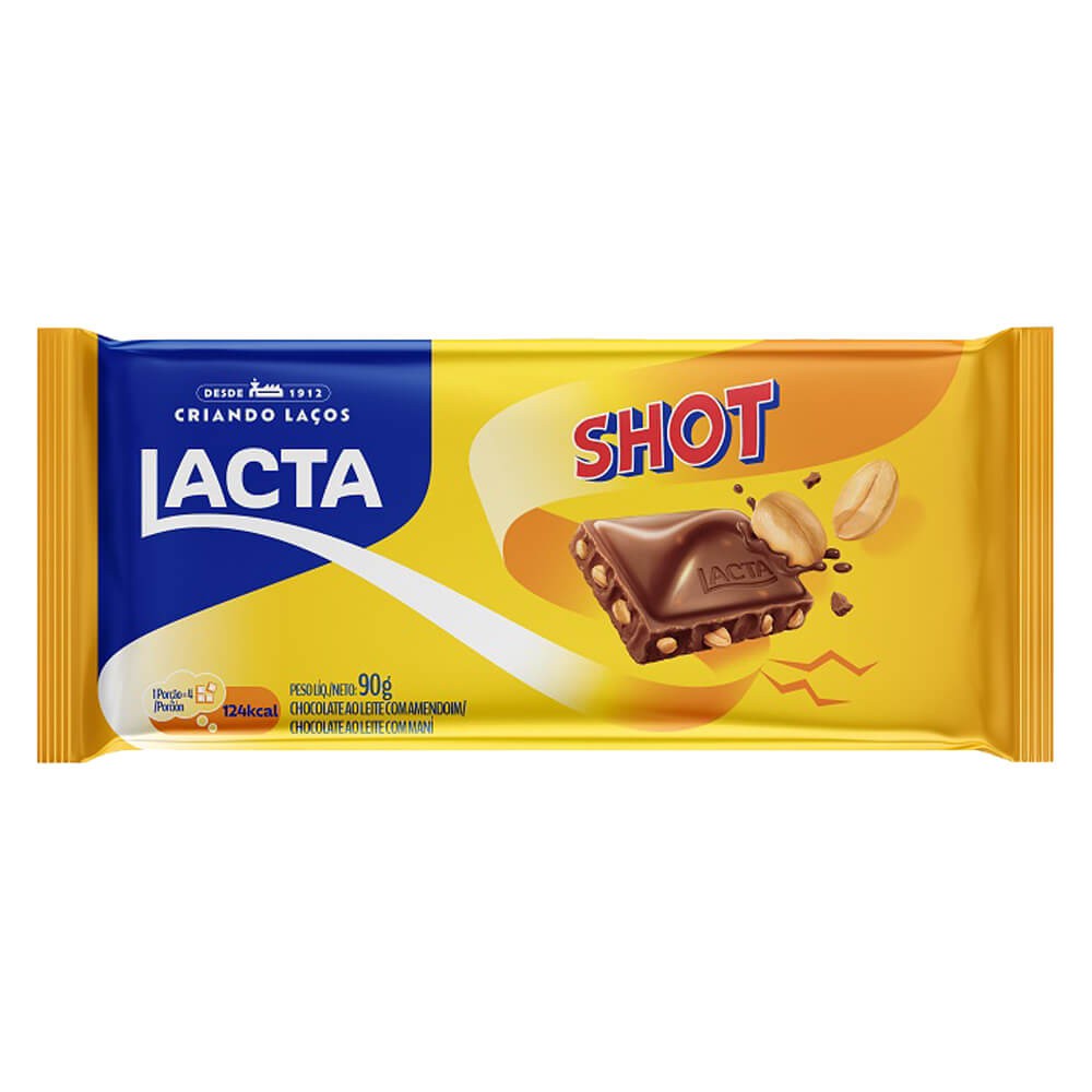 Barra Chocolate Lacta Shot 80g | Shopee Brasil