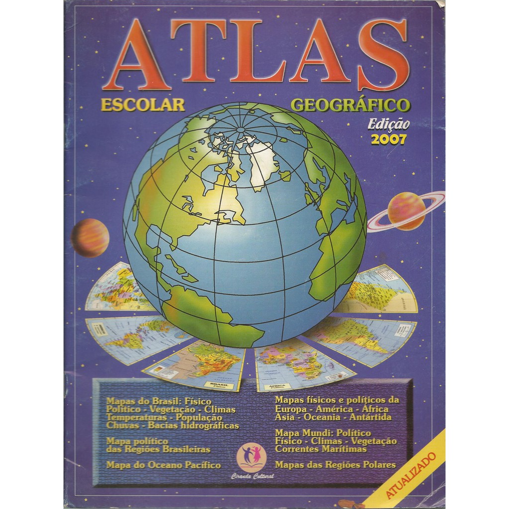Livro Atlas Escolar Geográfico | Shopee Brasil