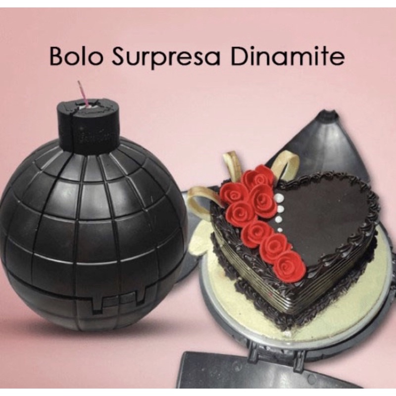 Caixa de Bolo Supresa Mine Cake Shell Aniversário Confeitaria -Envio ...