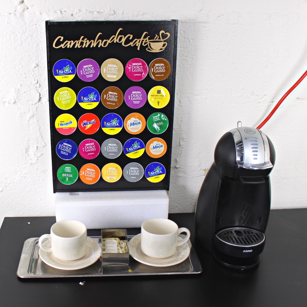 Porta Capsulas Dolce Gusto Suporte Parede Cantinho Do Café De Madeira ...