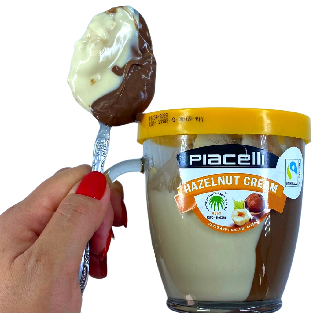 Caneca de vidro Hazelnut Cream Piacelli - Creme de Avelã com Cacau e ...