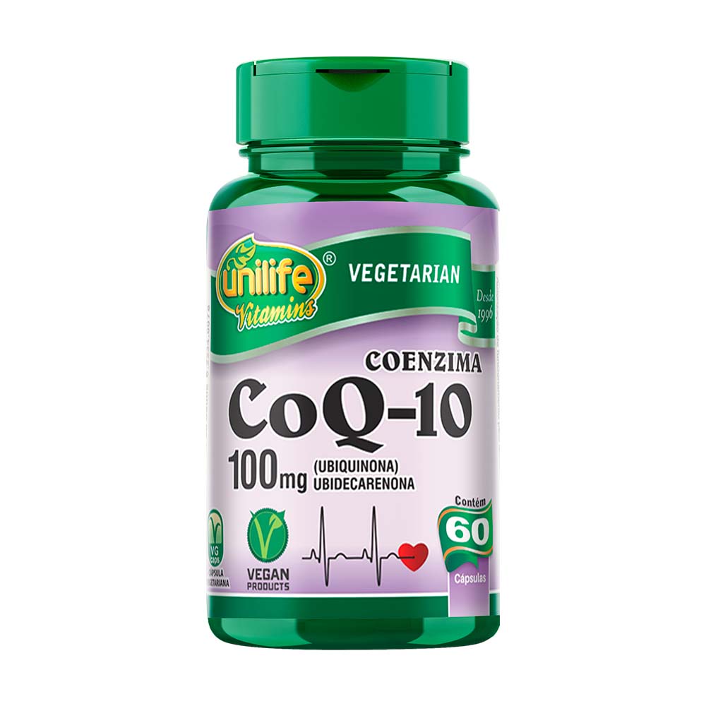 Coenzima Q10 Ubiquinona 100mg 60 cápsulas Unilife | Shopee Brasil