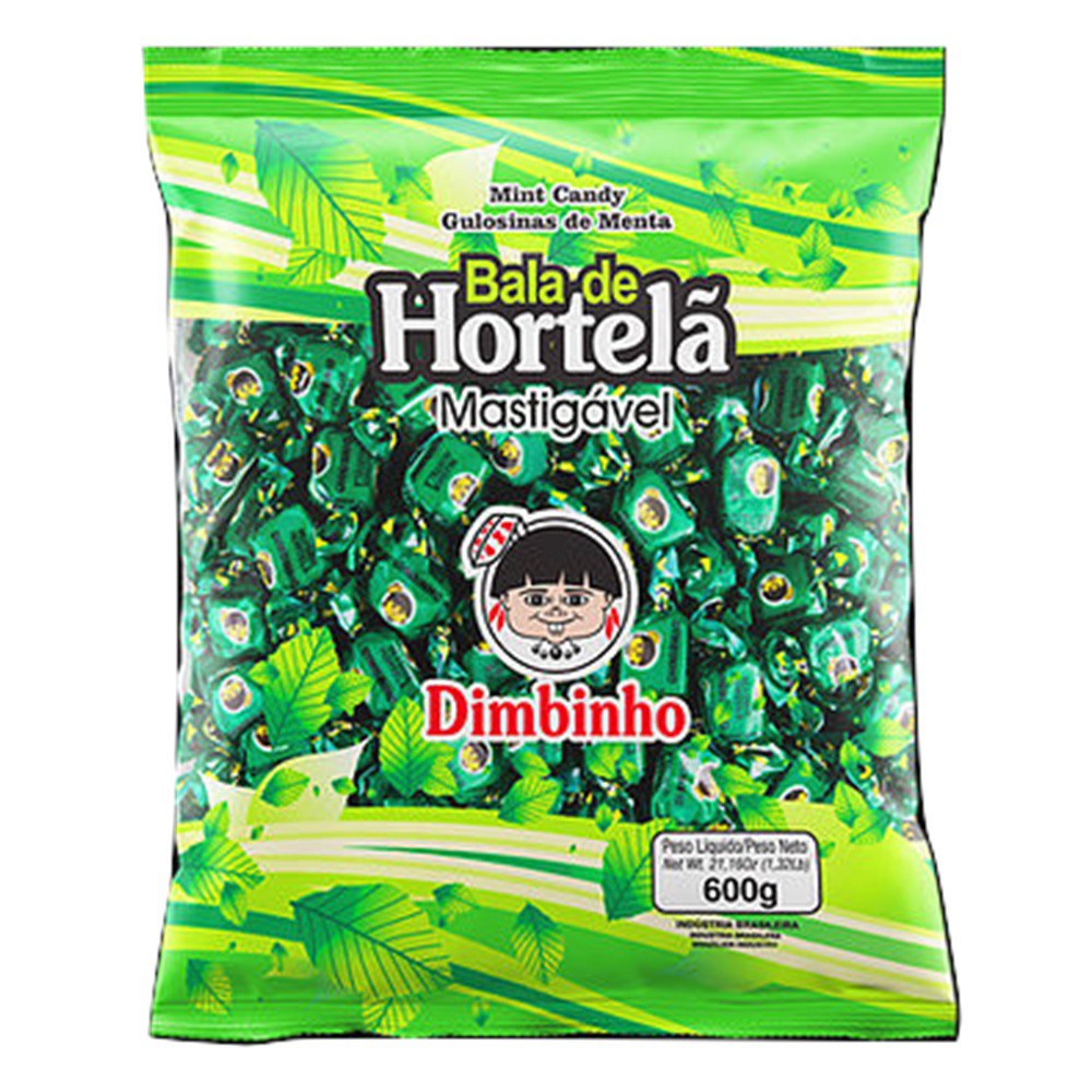 Bala Mastigável Hortelã 600g - Dimbinho | Shopee Brasil