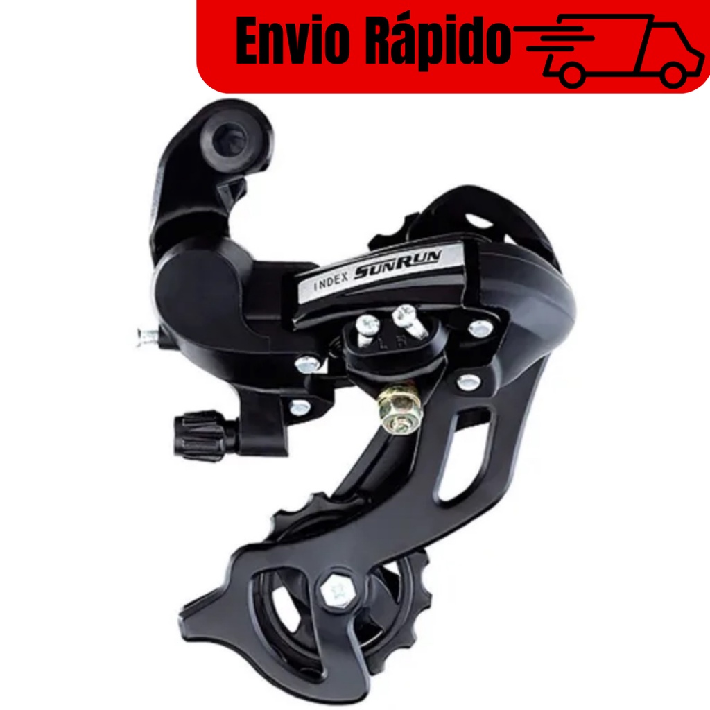 Câmbio Traseiro SunRun Bike 8v Index Cage Médio Sem Gancheira Mtb 24v ...
