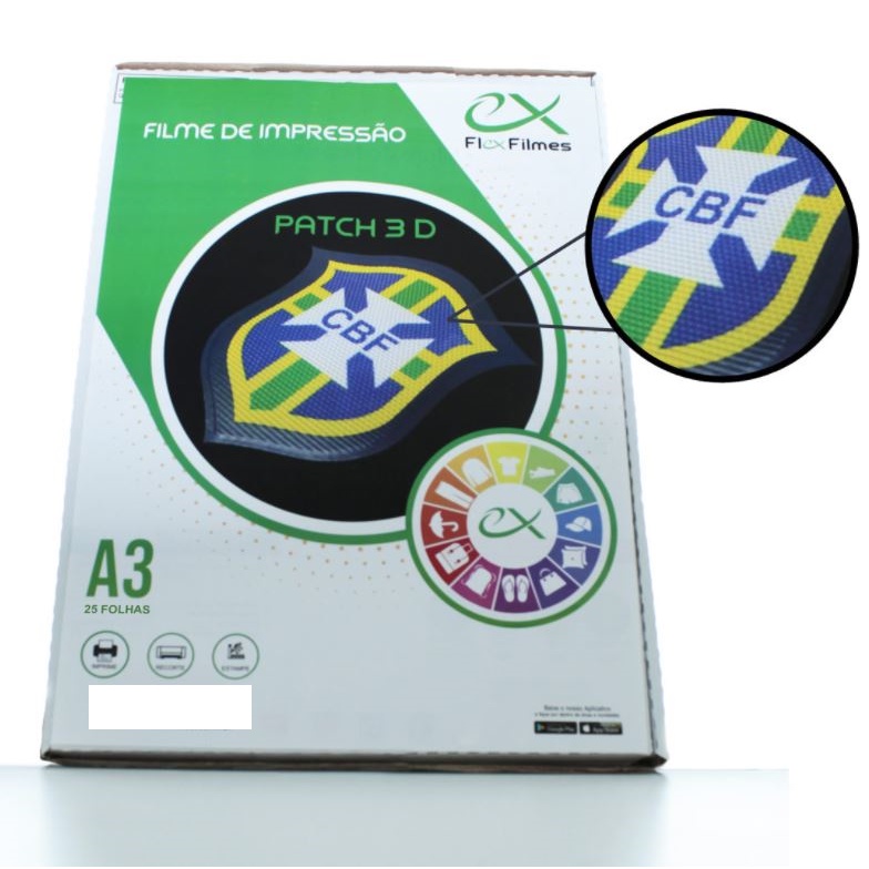 FILME DE IMPRESSÃO PATCH 3D A3 - 5 FOLHAS | Shopee Brasil