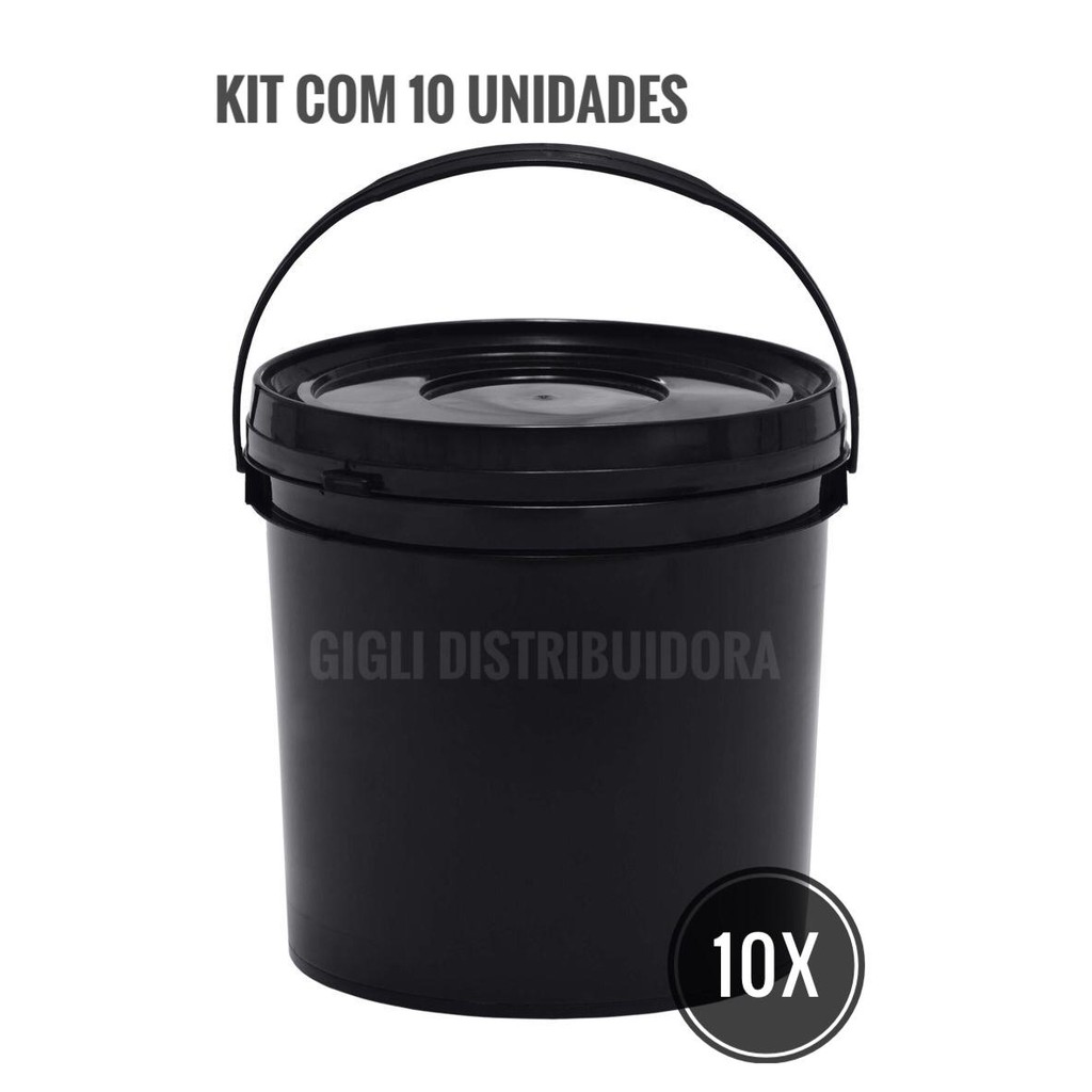 Balde Pequeno 3,6L com Tampa e Lacre Kit com 10 Unidades | Shopee Brasil