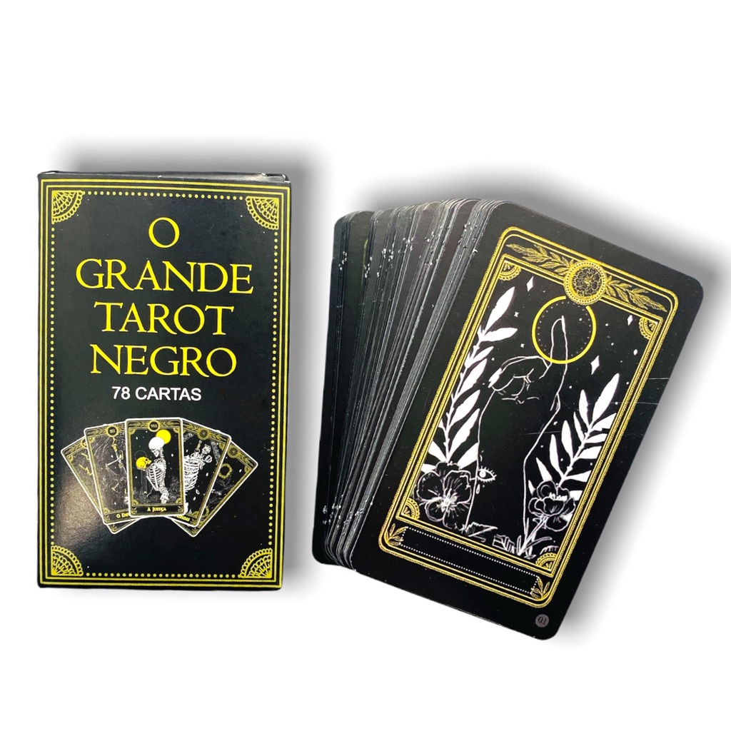 Taro Negro 78 Cartas Tarô Arcanos Maiores E Menores Marselha | Shopee ...