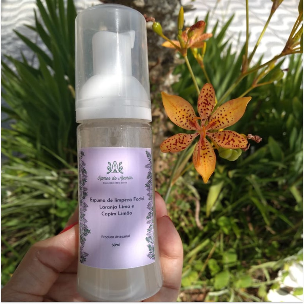 Espuma de limpeza Facial Laranja Lima & Capim Limão | Shopee Brasil
