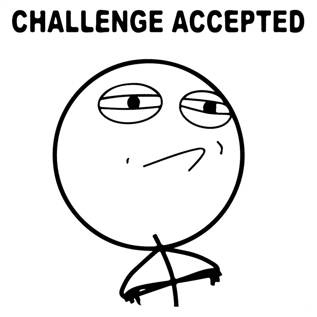Adesivo - Challenge Accepted Guy Face Meme | Shopee Brasil