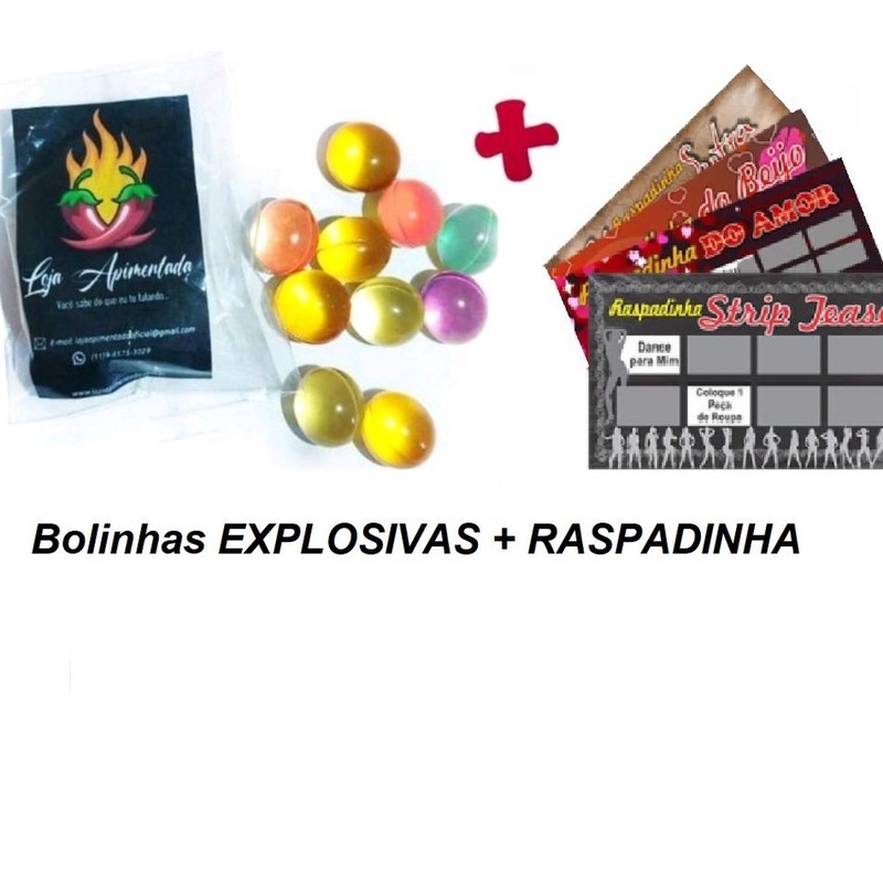 Kit Bolinhas Explosivas + Raspadinha Sexy Shop Bolinha Ball | Shopee Brasil