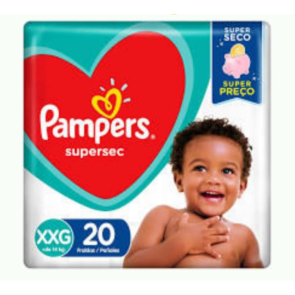 Fralda Pampers Super Sec XXG 20 und | Shopee Brasil