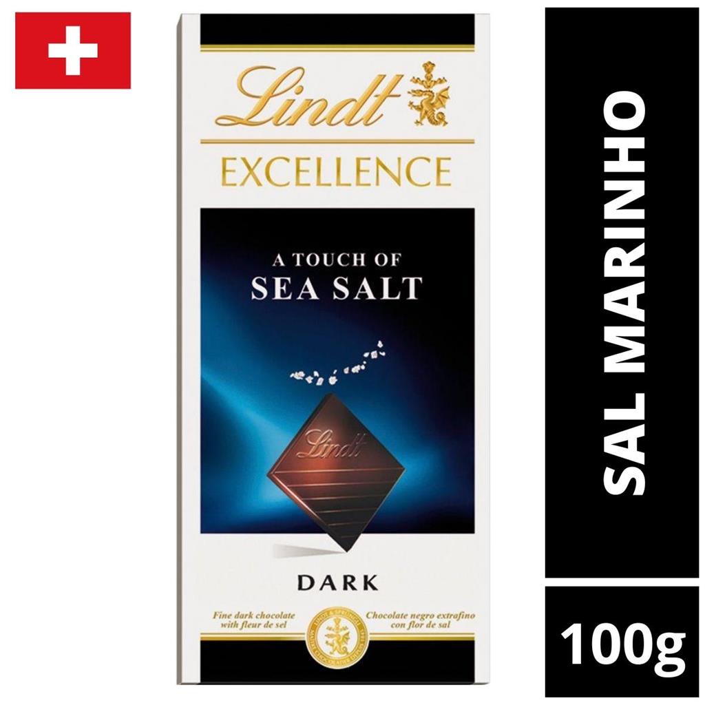1 Barra, Chocolate, Lindt Excellence, Sal Marinho, 100g | Shopee Brasil