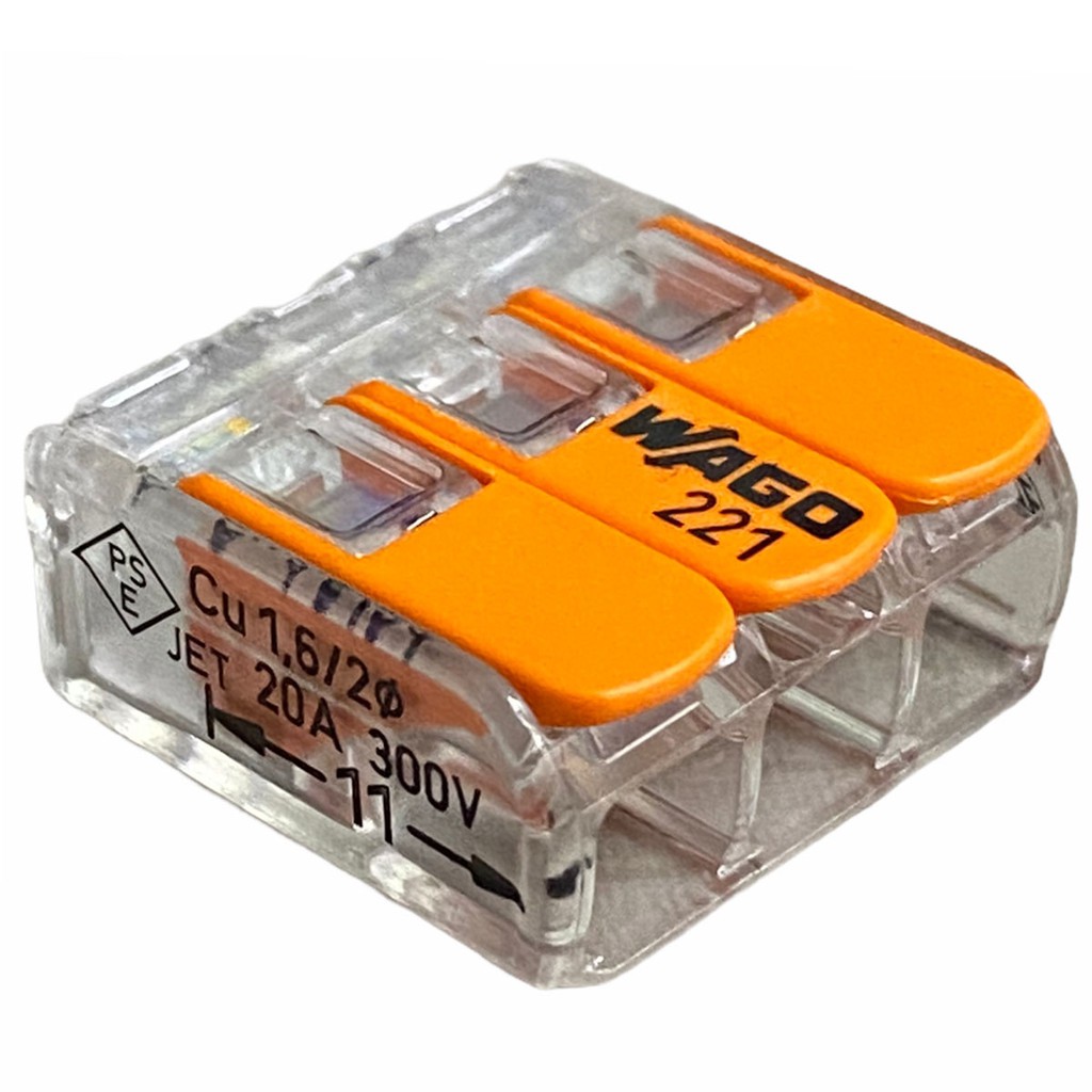 CONECTOR EMENDA WAGO 3 POLOS 20A | Shopee Brasil