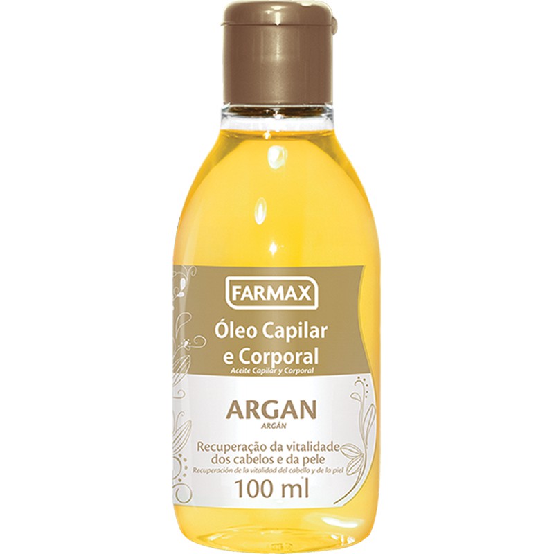 ÓLEO CAPILAR E CORPORAL ARGAN FARMAX 100ML | Shopee Brasil