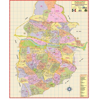 Mapa Osasco Politico Rodoviario Ruas Rotas Poster Geografia Geografico ...