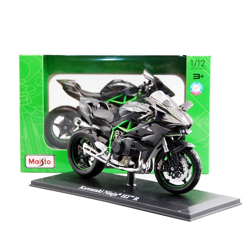 Miniatura Kawasaki Ninja H2R 1/12 com Base Maisto Moto | Shopee Brasil