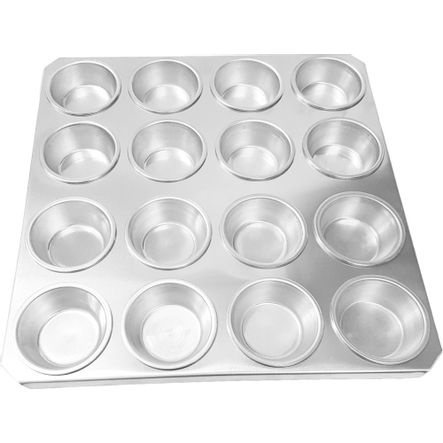 Forma De Cupcake Com 16 Forminhas Grande Em Alumínio | Shopee Brasil