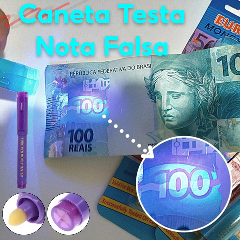 Caneta Testadora de Dinheiro, Detectora de Dinheiro Falso Identificar ...