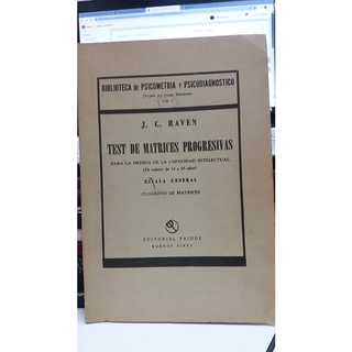 Test De Matrices Progresivas - Escala General - J.c Raven | Shopee Brasil