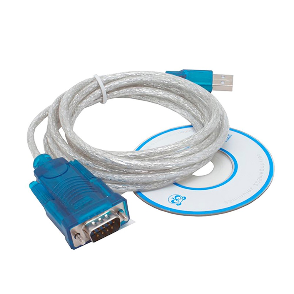 Cabo Usb Macho Para Serial DB9 Macho 1,8 Metros Tblackrox | Shopee Brasil