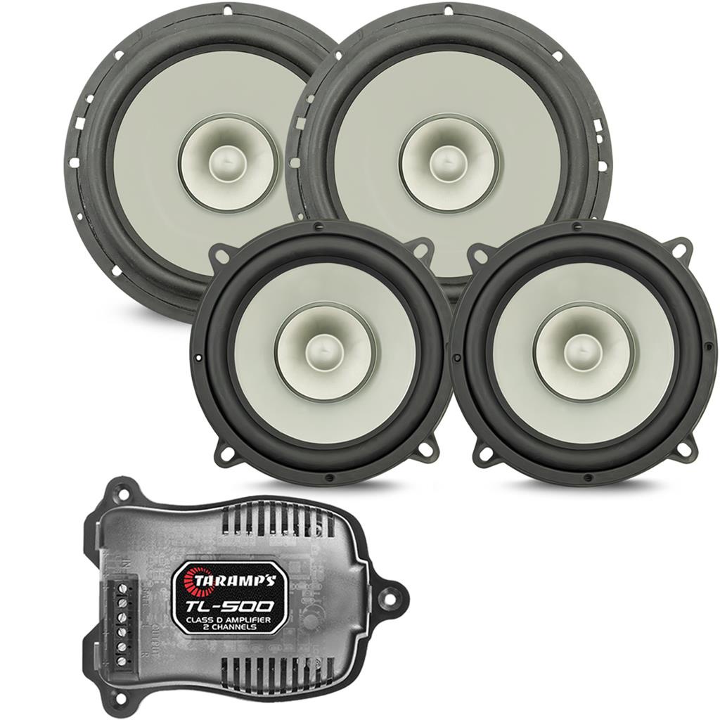 Kit 4 Auto Falantes 6 E 5 Polegadas 4 Ohms + Amplificador | Shopee Brasil