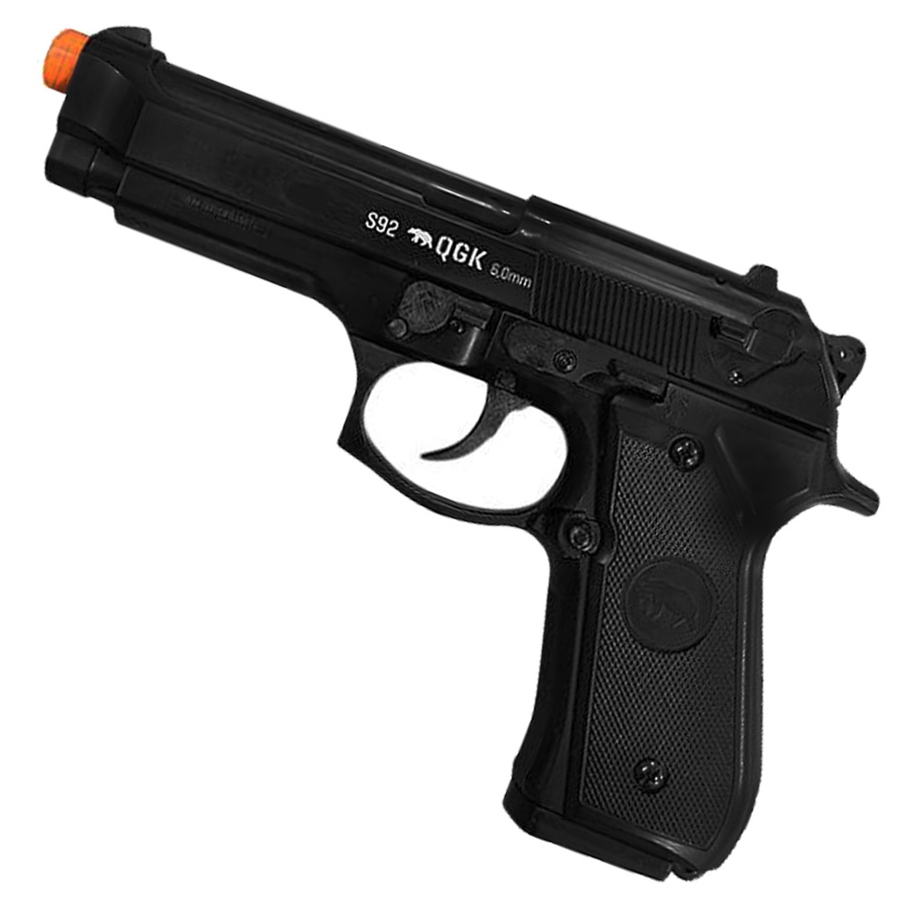 Pistola de airsoft Beretta m92 S92 PT92 QGK Spring 6mm | Shopee Brasil