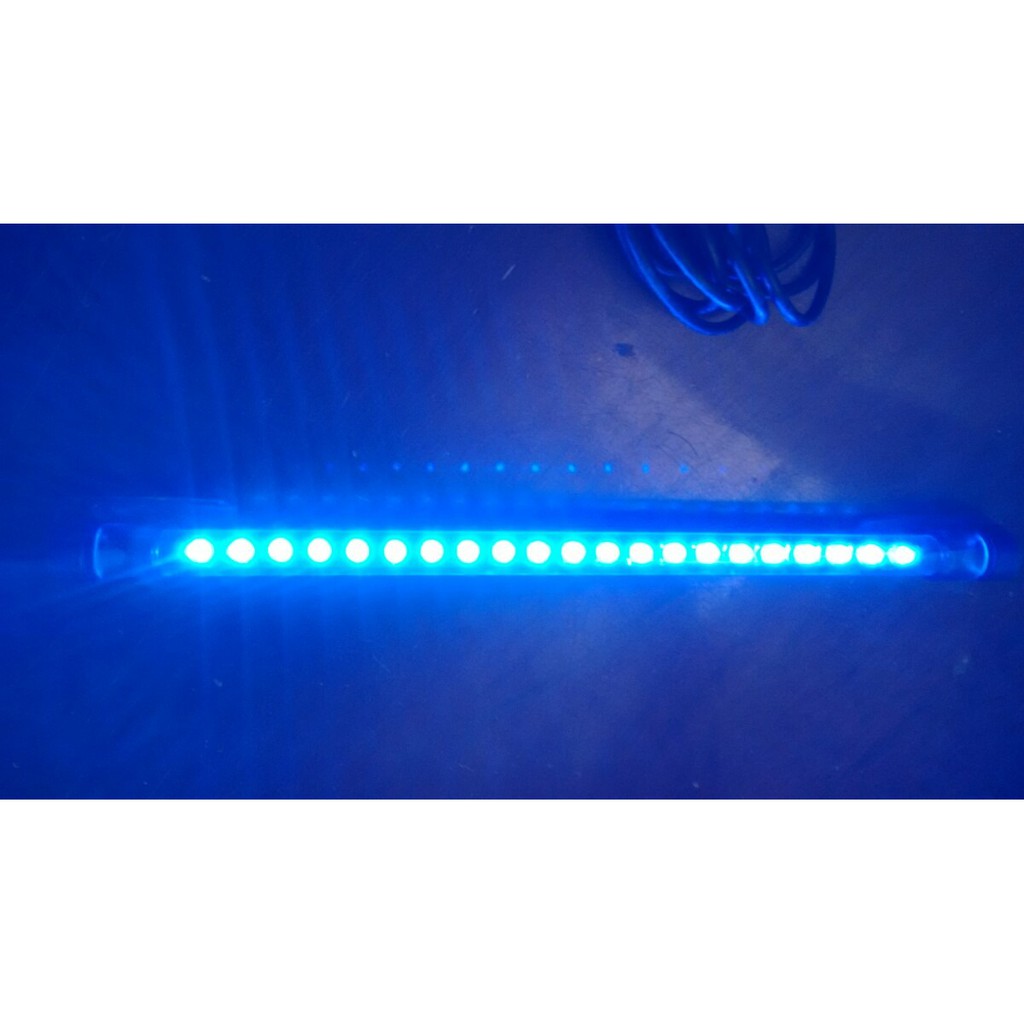 Barra 21 Leds Azul Iluminacao Com Conector | Shopee Brasil