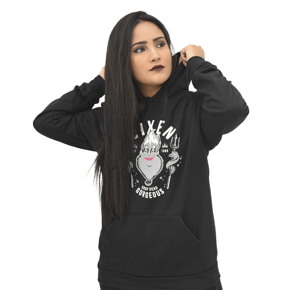 Moletom Disney Ursula - Preto - Clube Comix | Shopee Brasil