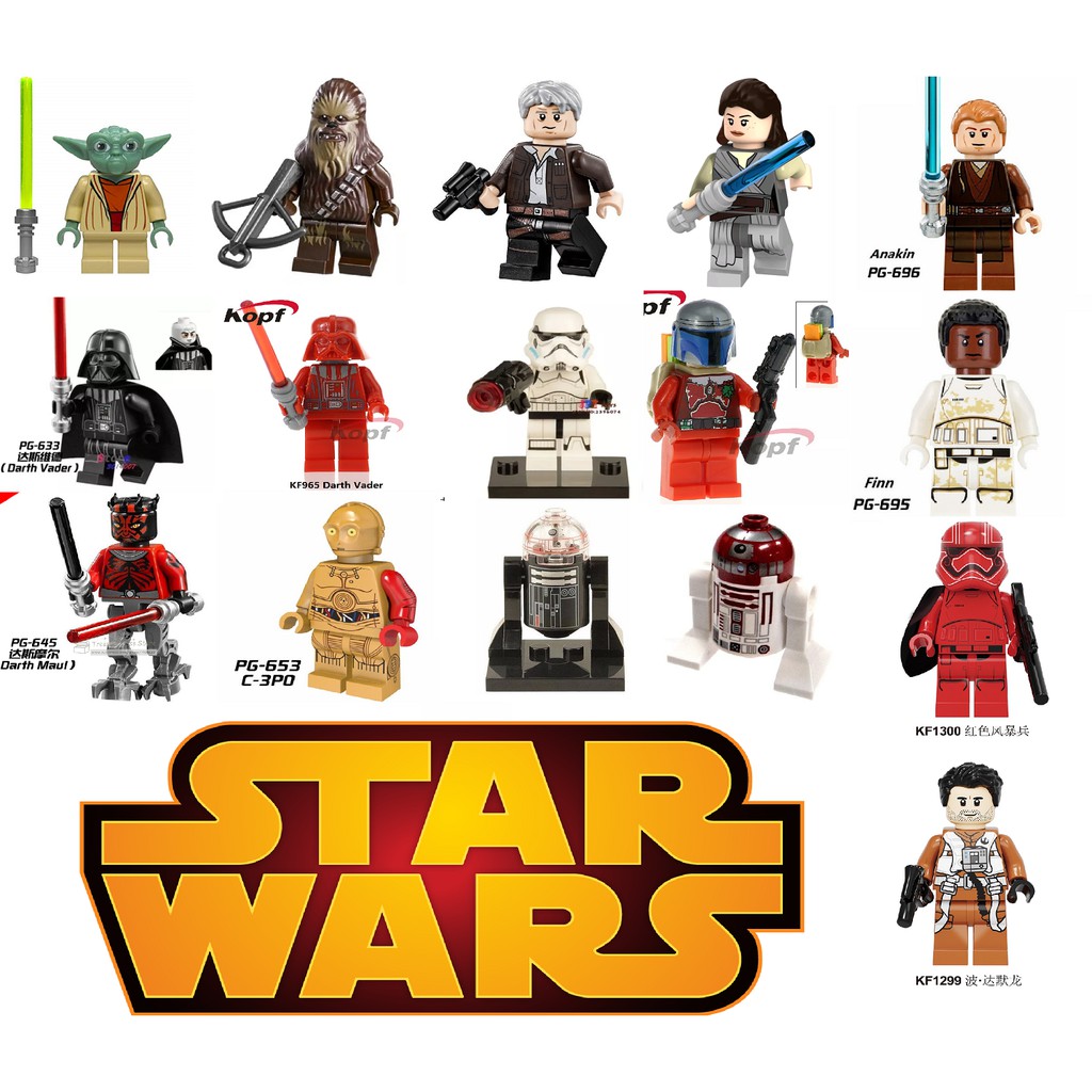 Kit 4 Miniaturas Minifiguras Star Wars - Escolha | Shopee Brasil
