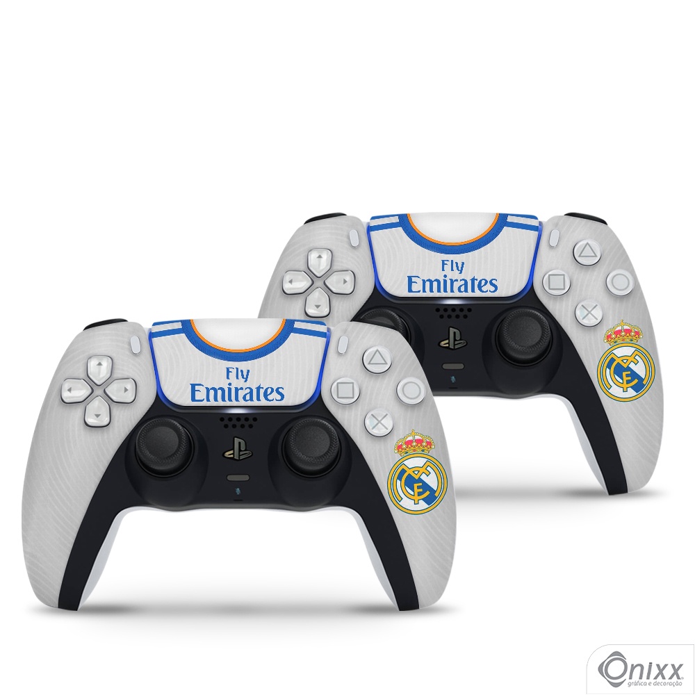 Skin PS5 JOYSTICKS Adesiva Real Madrid 2021 White | Shopee Brasil
