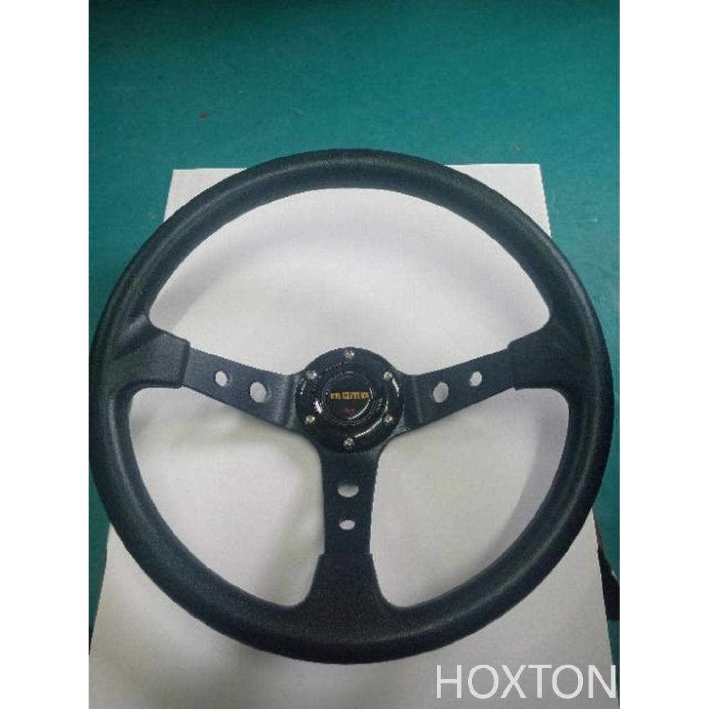 MOMO OMP STEERING Wheel Deep Dish Racing Steering Wheel 14"inch 350mm PU | Shopee Brasil