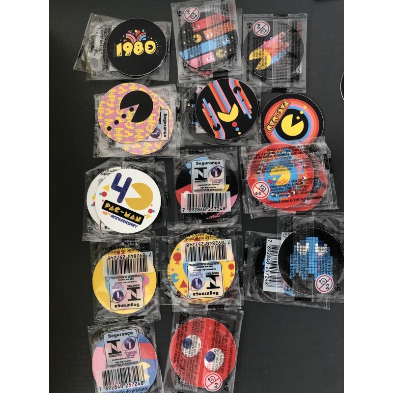 3 Tazos Elma chips pac man. coleção | Shopee Brasil