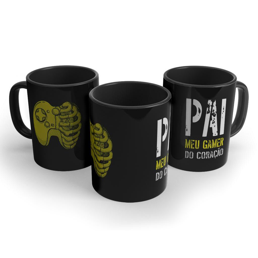 Caneca Preta Presente para o Dia dos Pais O Poderoso Papai Gamer ...