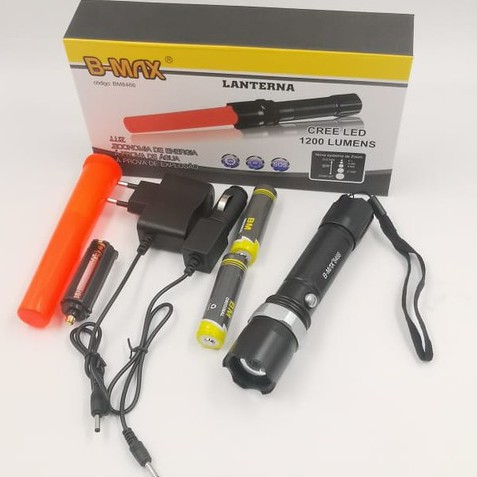 Lantena Tática SWAT Led Profissional Police Recarregável Creeled Com Clipe Cintura Ajustável ...