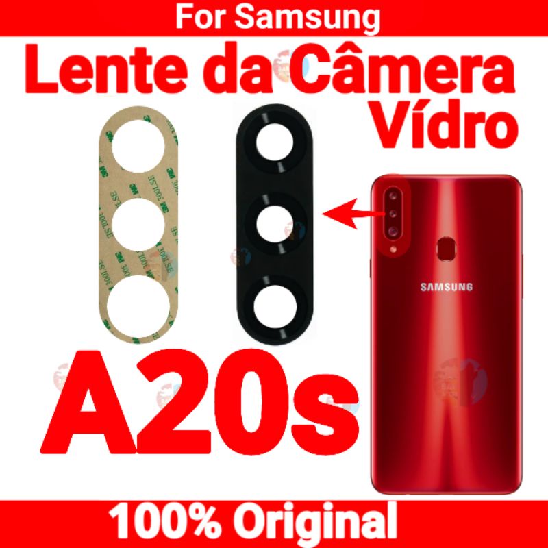 Lente da Câmera a20s Vidro + Cola dupla Face - 100% Original | Shopee Brasil